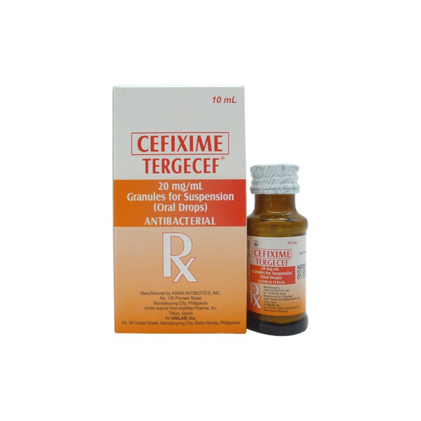 TERGECEF Cefixime 20mg / mL Granule for Suspension (Oral Drops) 10mL ...