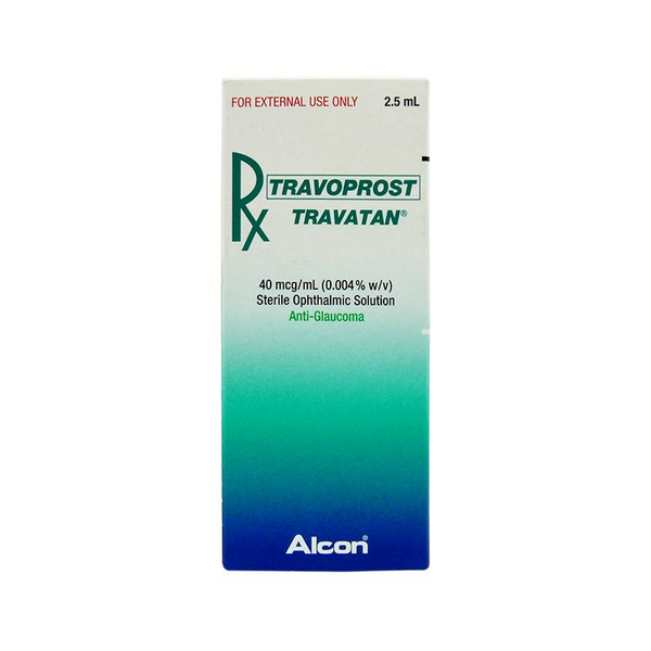 TRAVATAN Travoprost 40mcg / mL (0.004% w/v) Ophthalmic Solution 2.5mL ...
