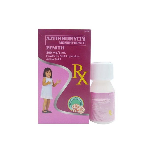 ZENITH Azithromycin Monohydrate 200mg / 5mL Powder for Oral Suspension ...