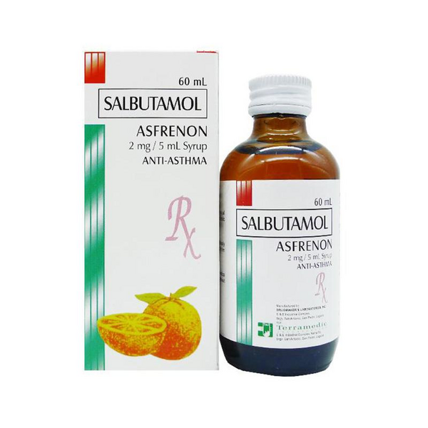 ASFRENON Salbutamol Sulfate 2mg / 5mL Syrup 60mL Orange price in the ...