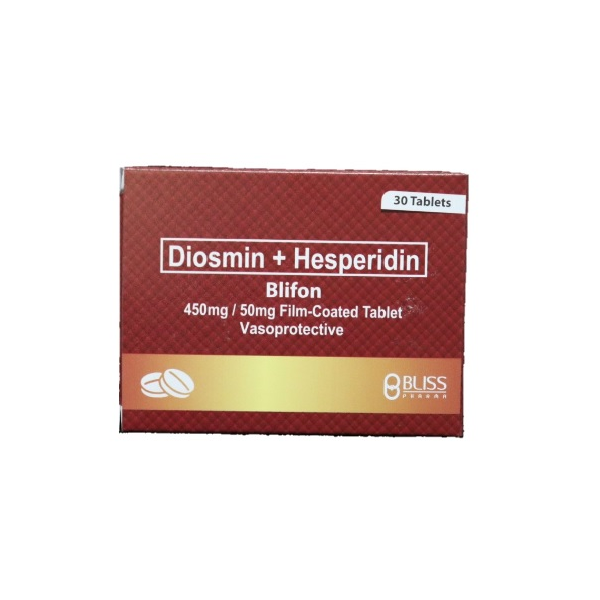 BLIFON Diosmin / Hesperidin 450mg / 50mg Film-Coated Tablet 30's price ...