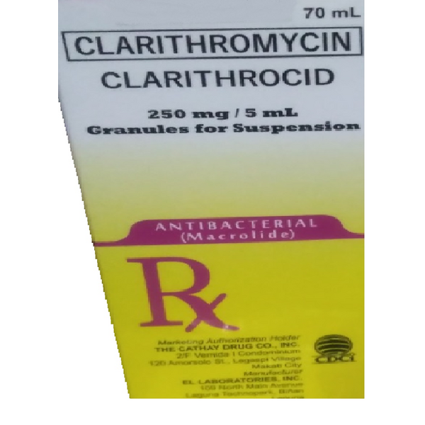CLARITHROCID Clarithromycin 250mg / 5mL Granule for Suspension 70mL ...