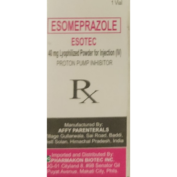 ESOTEC Esomeprazole Sodium 40mg Lyophilized Powder for IV Injection 1's ...