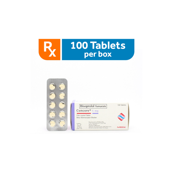 CONCORE Bisoprolol Fumarate 5mg Film-Coated Tablet 100's price in the ...