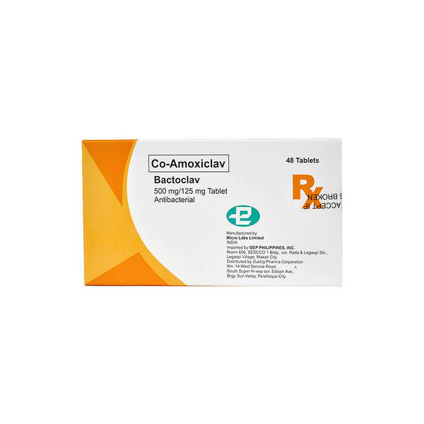 BACTOCLAV Co-Amoxiclav 500mg / 125mg Tablet 48's price in the ...