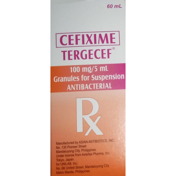 TERGECEF Cefixime 100mg Capsule 50's price in the Philippines | MedsGo ...