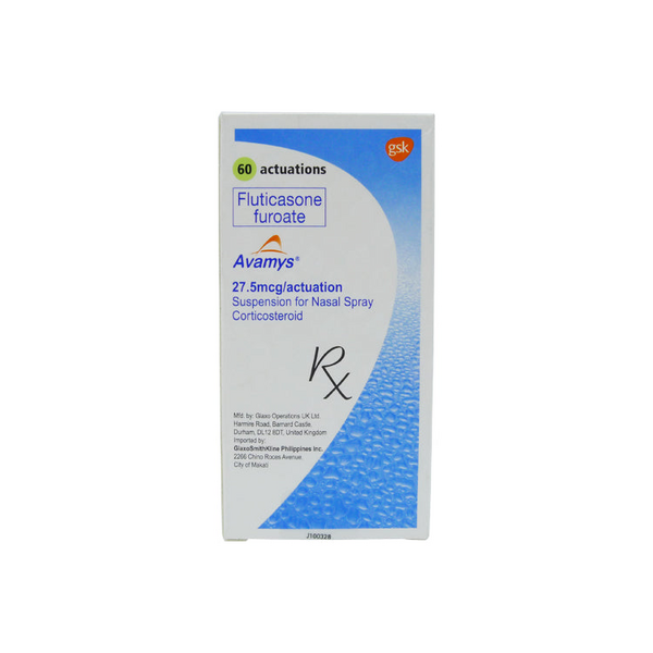 AVAMYS Fluticasone Furoate 27.5mg / act. Suspension for Nasal Spray ...