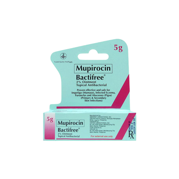 BACTIFREE Mupirocin 2.0% Ointment 5g price in the Philippines | MedsGo ...