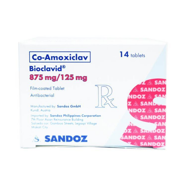 BIOCLAVID Co-Amoxiclav 1g Film-Coated Tablet 14's price in the ...