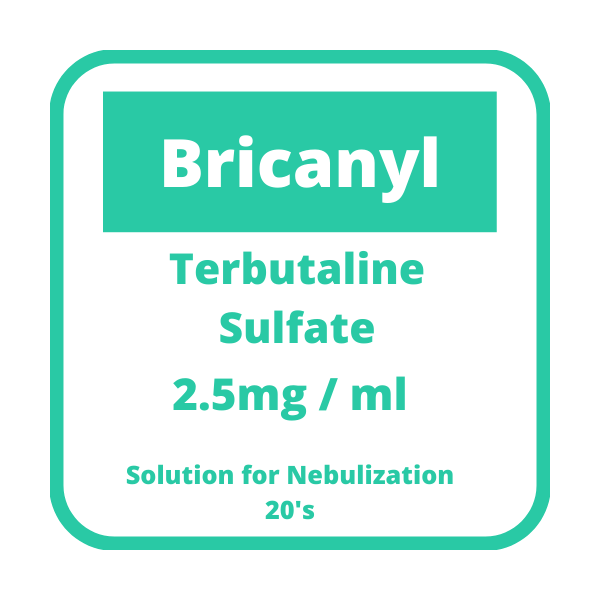 BRICANYL Terbutaline Sulfate 2.5mg / mL Solution for Nebulization 2mL ...