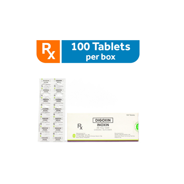 INOXIN Digoxin 250mcg Tablet 100's price in the Philippines | MedsGo ...