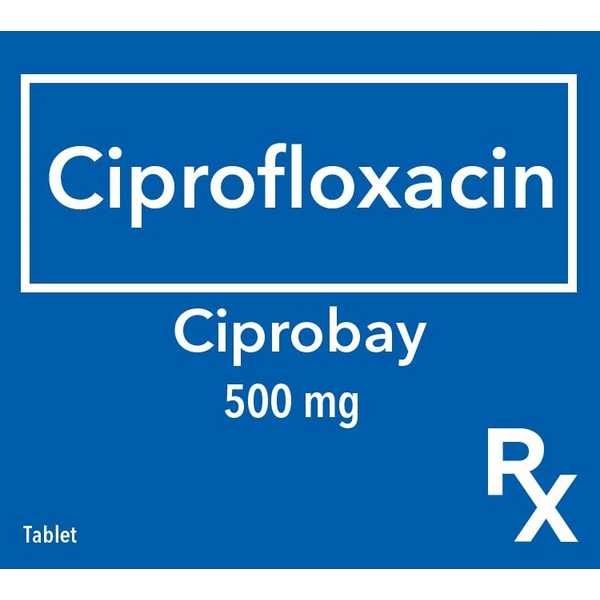 CIPROBAY Ciprofloxacin Hydrochloride 500mg Film-Coated Tablet 10's ...