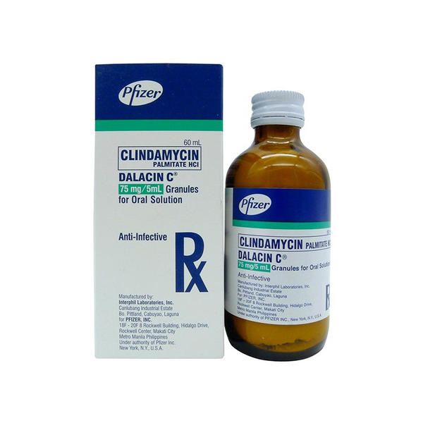 DALACIN-C Clindamycin Palmitate Hydrochloride 75mg / 5mL Granule for Solution 60mL price in the ...