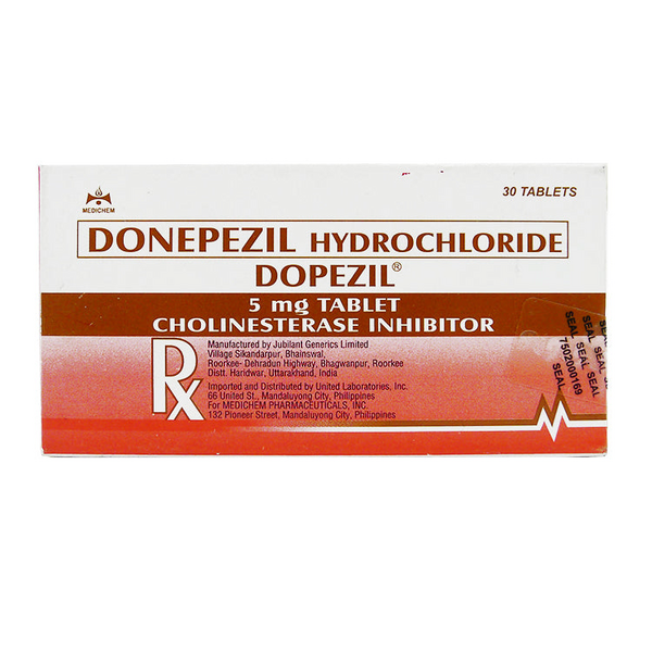 DOPEZIL Donepezil Hydrochloride 5mg Film-Coated Tablet 30's price in ...