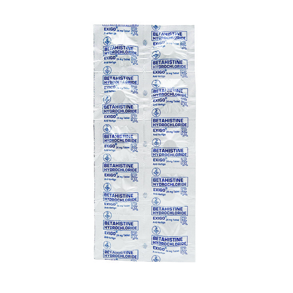 EXIGO Betahistine Hydrochloride 24mg Tablet 30's price in the ...