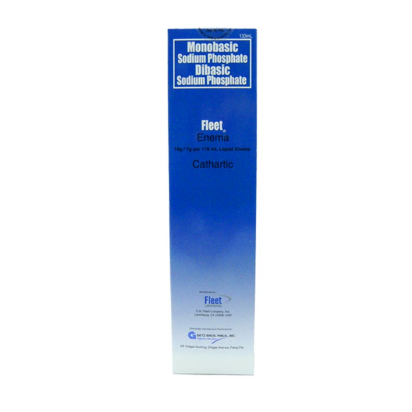FLEET ENEMA Monobasic Sodium Phosphate / Dibasic Sodium Phosphate 19g ...