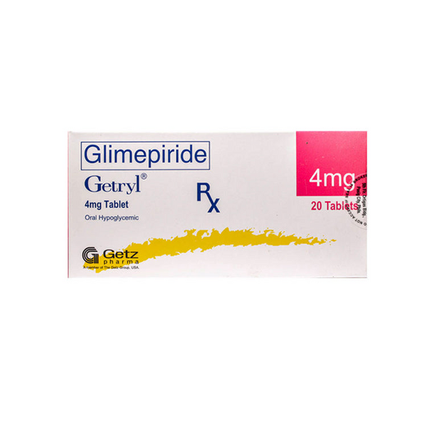 Buy Getryl glimepiride 4mg tablet 20's online with MedsGo. Price - from