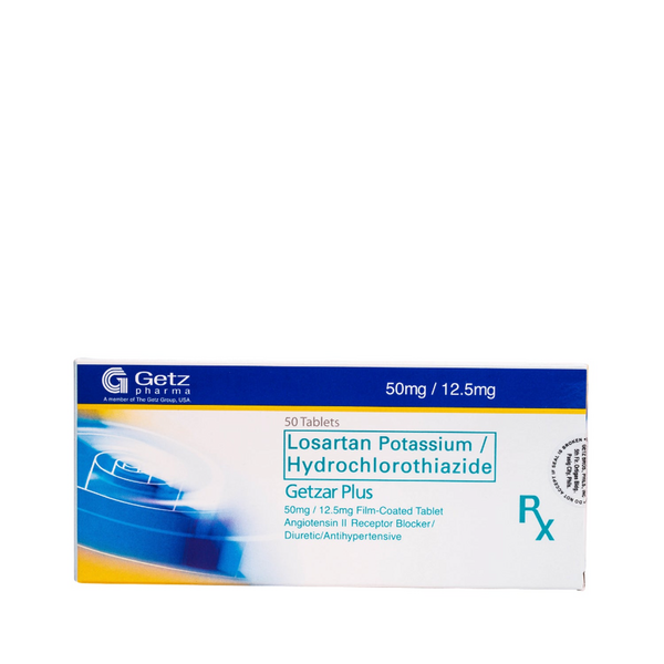 GETZAR PLUS Losartan Potassium / Hydrochlorothiazide 50mg / 12.5mg Film ...