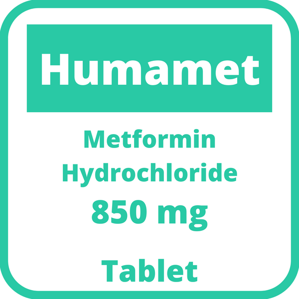 Buy Humamet metformin hydrochloride 850mg tablet 60's online with ...