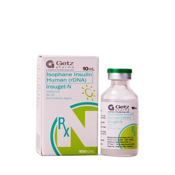 INSUGET-N Insulin Human (rDNA) 100IU / mL Suspension for IM/SC ...