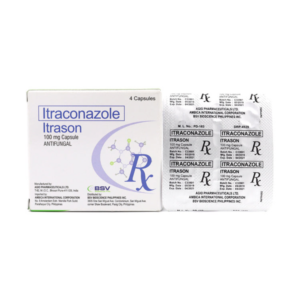 ITRASON Itraconazole 100mg Capsule 4's price in the Philippines ...