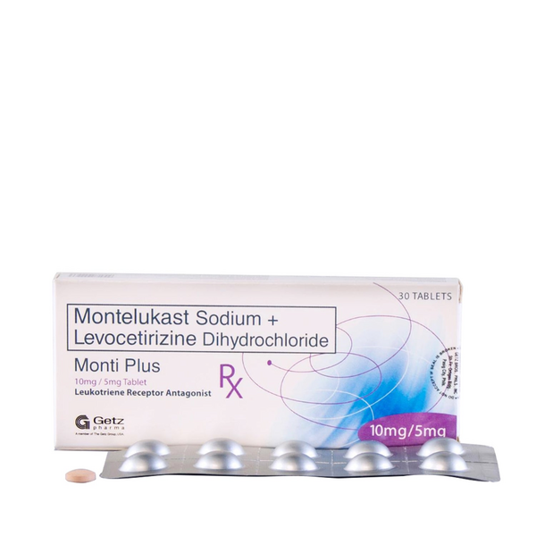 MONTI PLUS Montelukast Sodium / Levocetirizine Dihydrochloride 10mg ...