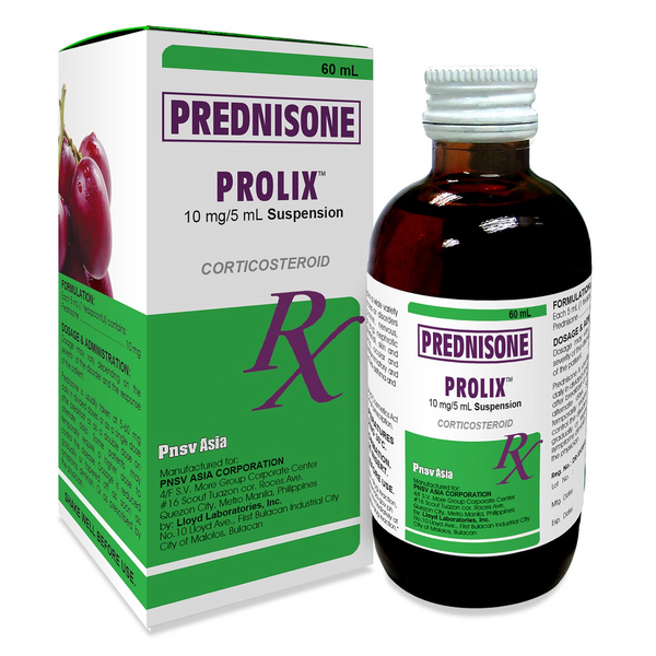 PROLIX Prednisone 10mg / 5mL Suspension 60mL price in the Philippines ...