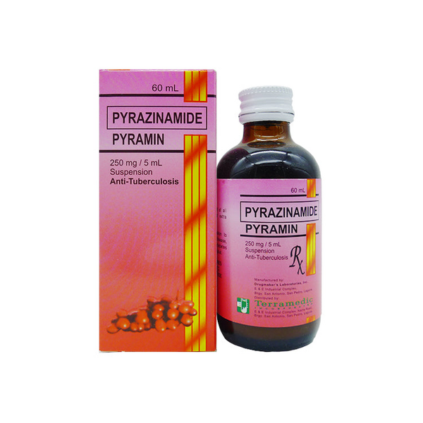 PYRAMIN Pyrazinamide 250mg / 5mL Suspension 60mL price in the ...