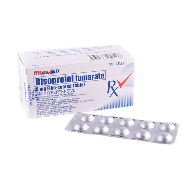 Buy Ritemed bisoprolol fumarate 5mg film-coated tablet 100's online ...