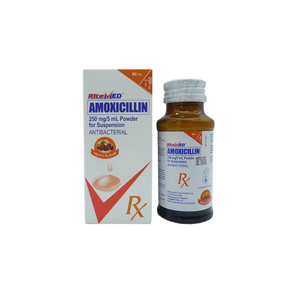 Buy Ritemed amoxicillin 250mg / 5ml powder for suspension 60ml fruity ...