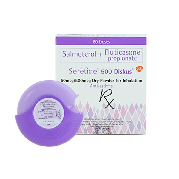 SERETIDE 500 DISKUS Salmeterol Xinafoate / Fluticasone Propionate 50mcg ...