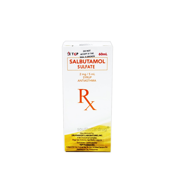 TGP Salbutamol 2mg / 5mL Syrup 60mL price in the Philippines | MedsGo Pharmacy