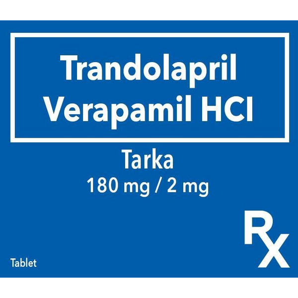 TARKA Verapamil Hcl / Trandolapril 180 mg / 2 mg Film-Coated Tablet 28 ...