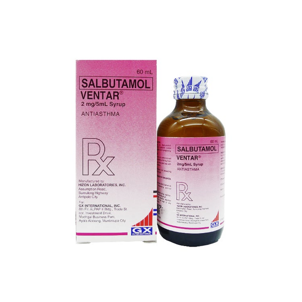 Buy Ventar salbutamol 2mg / 5ml syrup 60ml online with MedsGo. Price - from