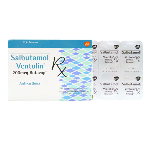 VENTOLIN Salbutamol 200mcg Rotacap 128's price in the Philippines ...