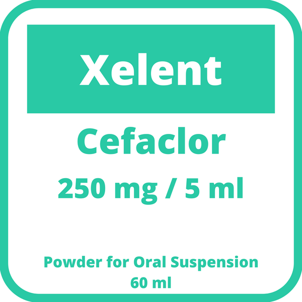 XELENT Cefaclor 250mg / 5mL Powder for Oral Suspension 60mL price in ...