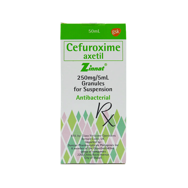 ZINNAT Cefuroxime Axetil 250mg / 5mL Granule for Suspension 50mL price ...