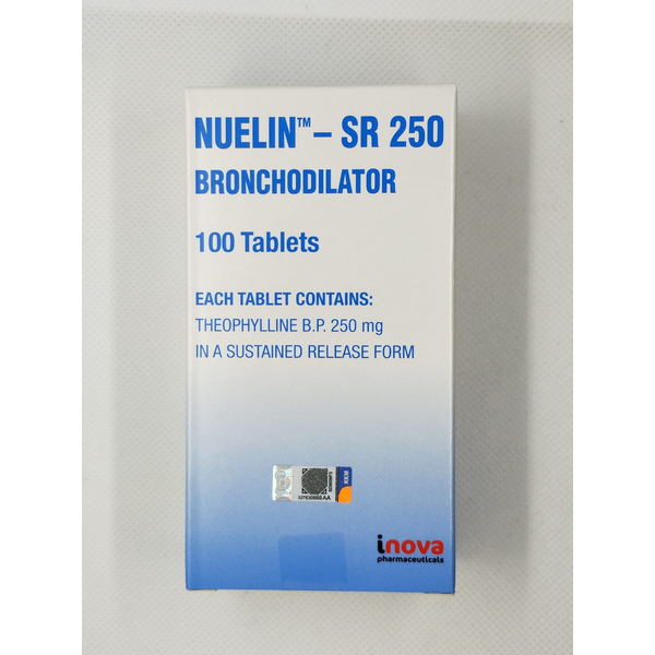 NUELIN SR 250 Theophylline 250mg Sustained Release Tablet 100's price ...