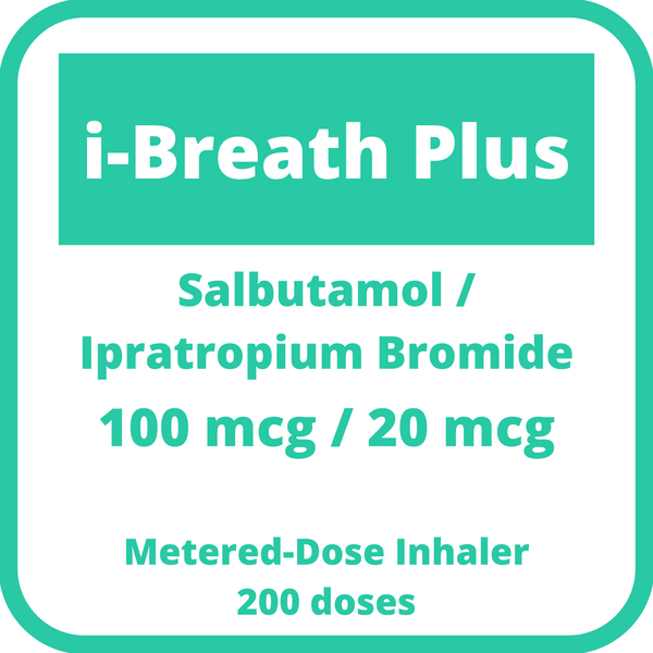 I-Breath Plus Salbutamol / Ipratropium 100mcg / 20mcg Inhaler 200act ...