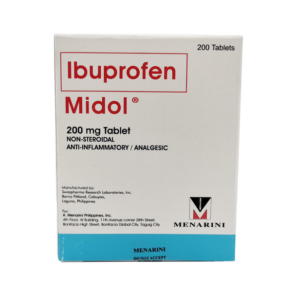 MIDOL Ibuprofen 200mg Tablet 200's price in the Philippines | MedsGo ...