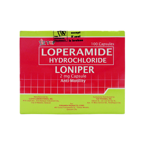 TGP LONIPER Loperamide 2mg Capsule 20's price in the Philippines ...