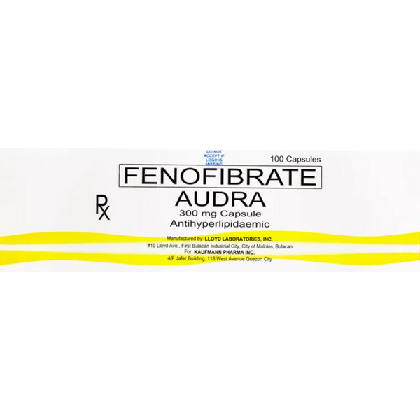 AUDRA Fenofibrate 300mg Capsule 100's price in the Philippines | MedsGo ...