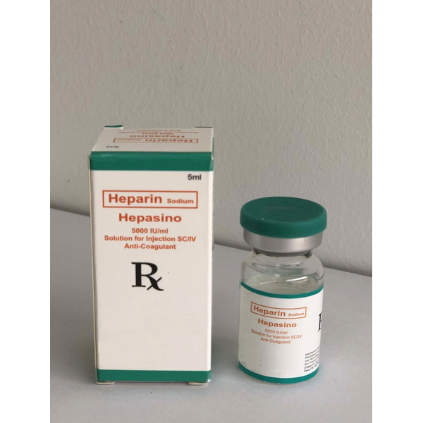 HEPASINO Heparin Sodium 5000IU / mL (25000IU / 5mL) Solution for IV/SC ...
