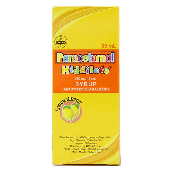 KIDDILETS Paracetamol 120mg / 5 mL Syrup 60mL Lemon price in the ...