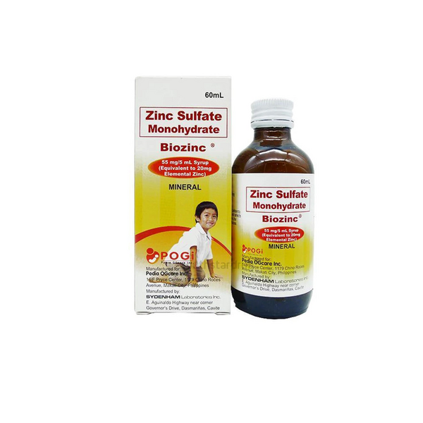 BIOZINC Zinc 55mg / 5mL Syrup 60mL price in the Philippines | MedsGo ...
