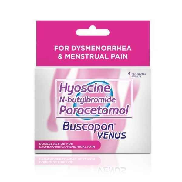 BUSCOPAN VENUS Hyoscine-N-Butylbromide / Paracetamol 10mg / 500mg Film ...