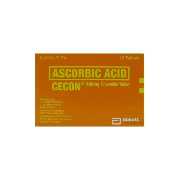 CECON Ascorbic Acid 500mg Chewable Tablet 15's price in the Philippines ...