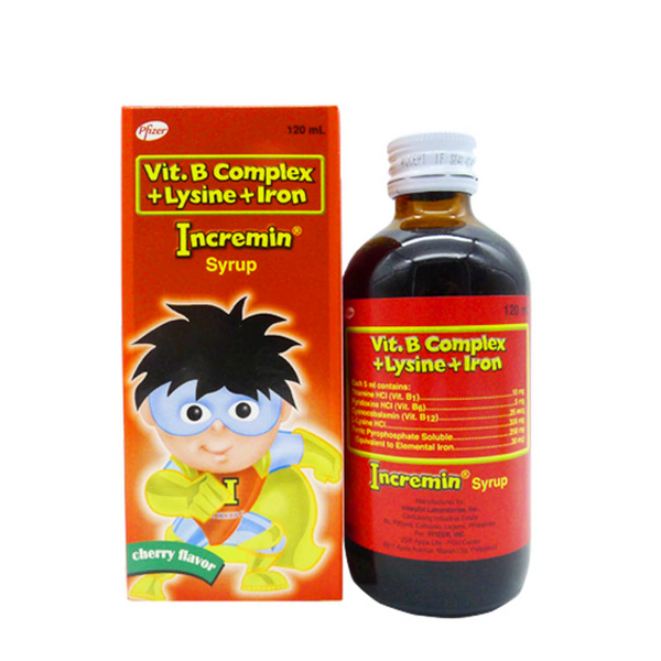 INCREMIN Vitamin B Complex / Lysine / Iron Syrup 120mL Cherry price in ...