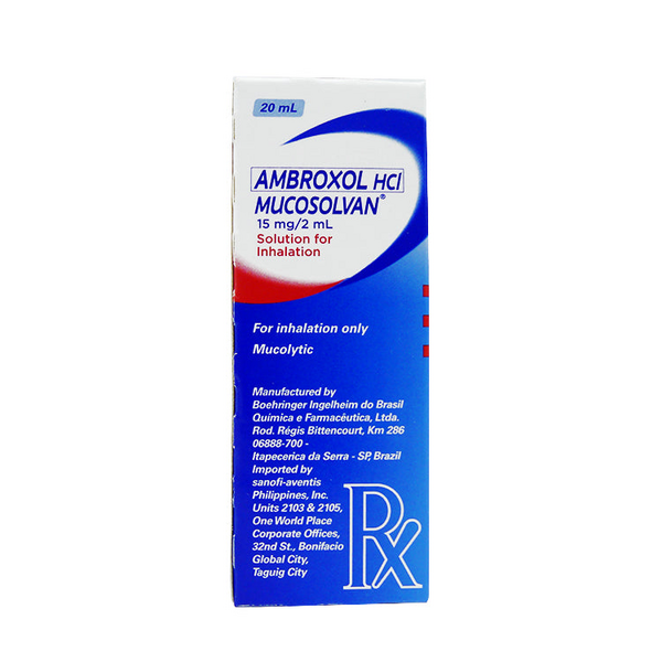 MUCOSOLVAN Ambroxol Hydrochloride 15mg / 2mL Solution for Inhalation ...
