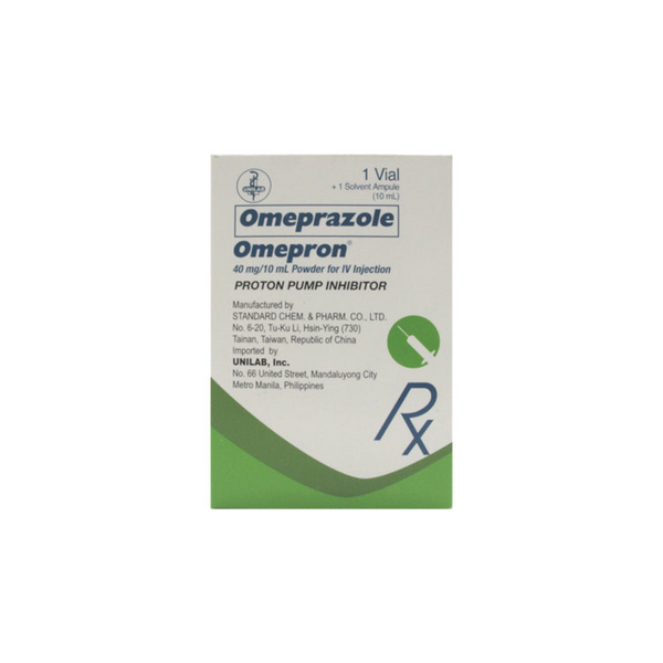 OMEPRON Omeprazole Sodium 40mg Powder for IV Injection 10mL 1's ...